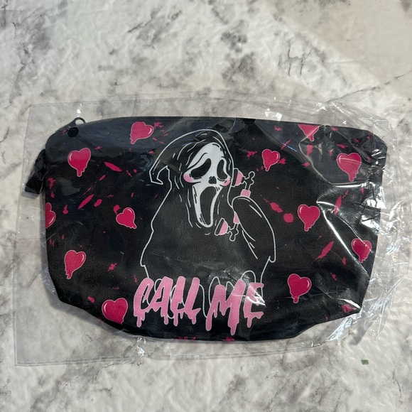 Bags | Scream Ghostface Call Me Make Up Bag Nwt 16 | Poshmark